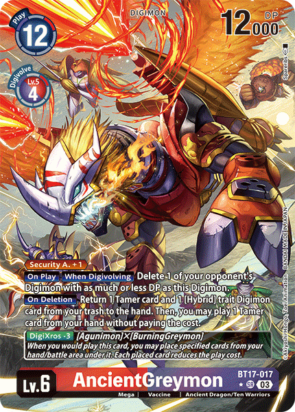 AncientGreymon BT-17: Secret Crisis | Digimon | CardTrader