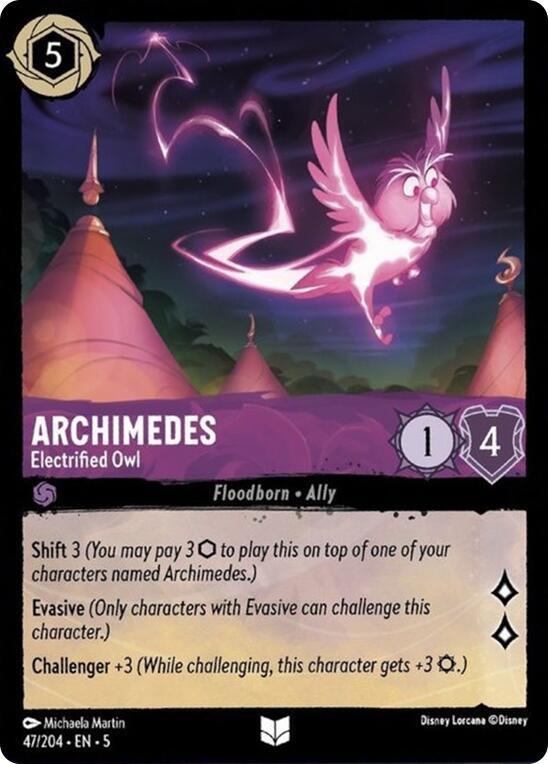 Archimedes - Electrified Owl Shimmering Skies | Lorcana | CardTrader