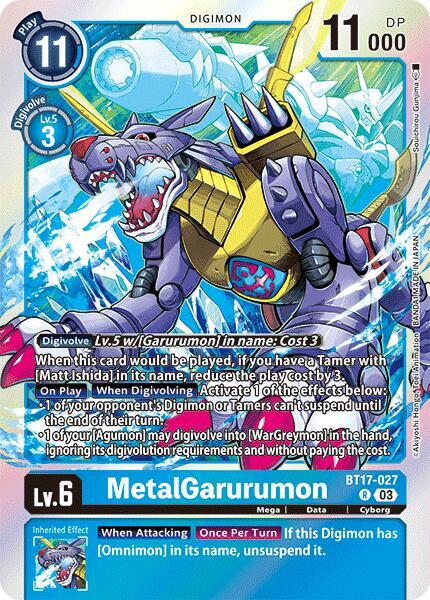 MetalGarurumon BT-17: Secret Crisis | Digimon | CardTrader