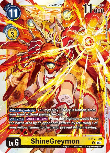 ShineGreymon BT-17: Secret Crisis | Digimon | CardTrader