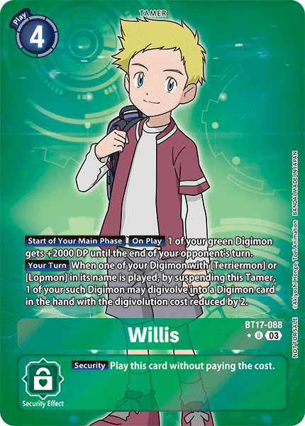 Willis BT-17: Secret Crisis | Digimon | CardTrader
