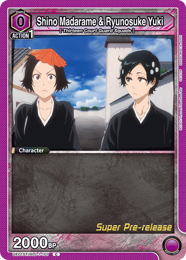 Shino Madarame & Ryunosuke Yuki UE01ST-PRE: BLEACH TYBW Super Pre ...