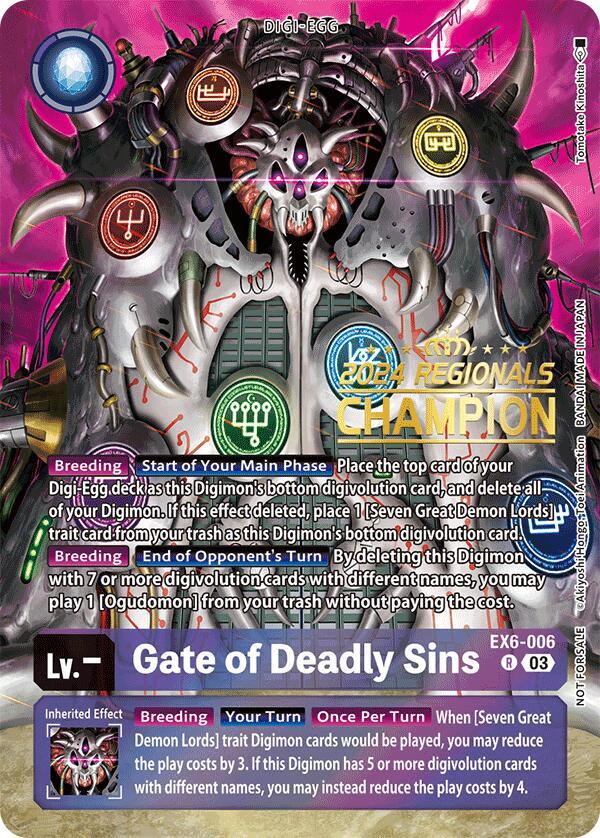 Gate of Deadly Sins Championship 2024 | Digimon | CardTrader