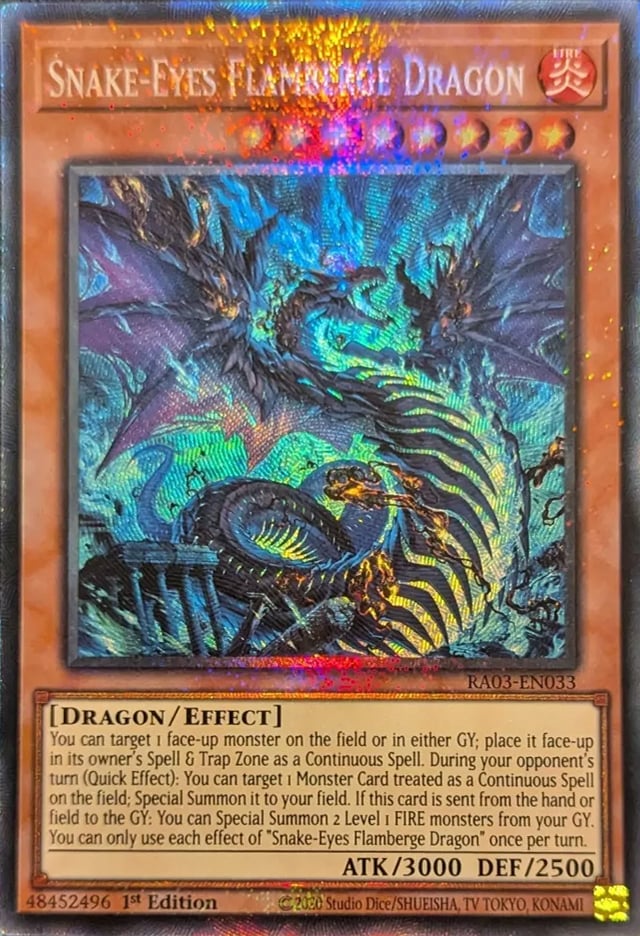 Snake-Eyes Flamberge Dragon Quarter Century Bonanza | Yu-Gi-Oh ...