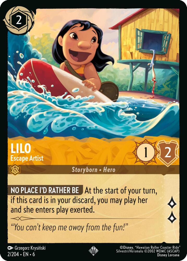 Lilo - Escape Artist Azurite Sea | Lorcana | CardTrader