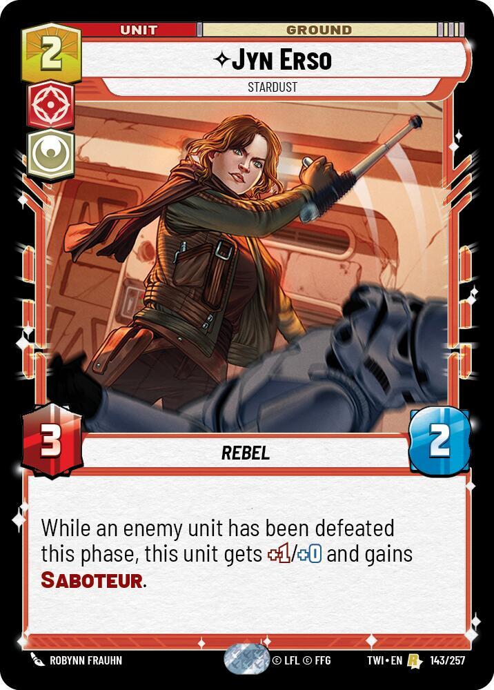 Jyn Erso Stardust Twilight Of The Republic Star Wars Cardtrader 6074