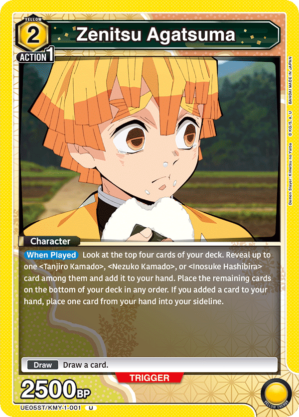 Zenitsu Agatsuma Starter Deck: Demon Slayer | Union Arena | CardTrader