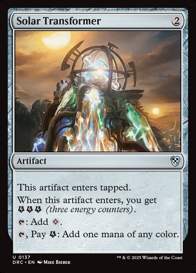 Solar Transformer Commander: Aetherdrift | Magic | CardTrader