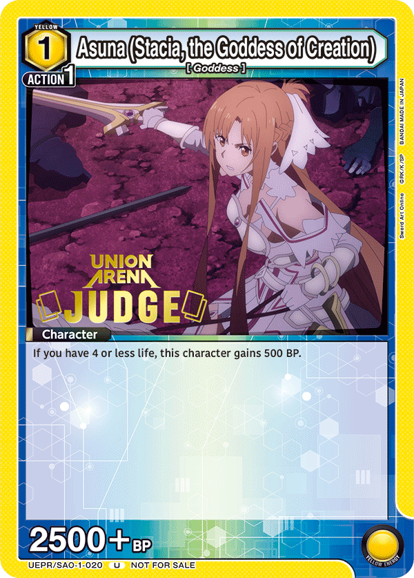 Asuna (Stacia, the Goddess of Creation) Judge Promos | Union Arena ...