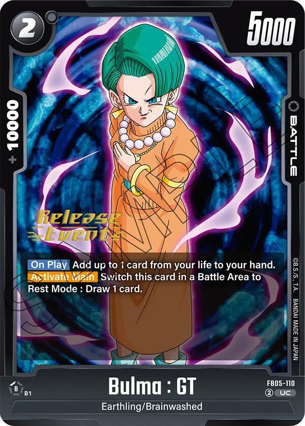 Bulma : GT Fusion World: New Adventure Pre-Release | Dragon Ball Super ...