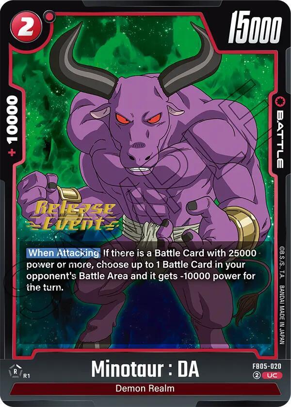 Minotaur : DA Fusion World: New Adventure Pre-Release | Dragon Ball Super | CardTrader