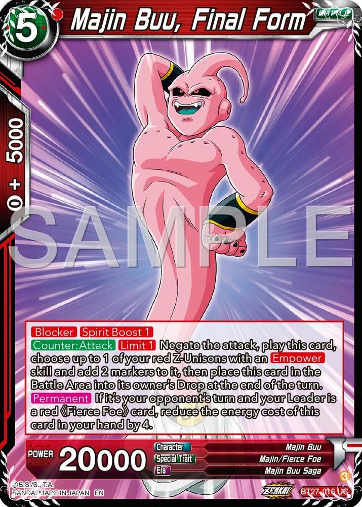 Majin Buu, Final Form History of Z | Dragon Ball Super | CardTrader