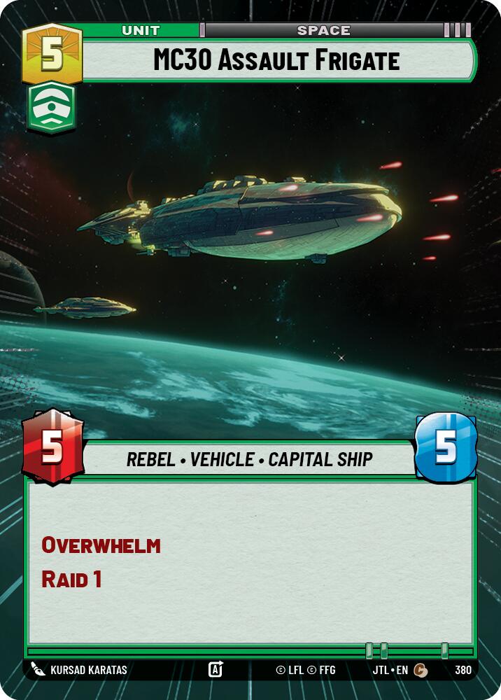 MC30 Assault Frigate Jump to Lightspeed Variants | Star Wars | CardTrader
