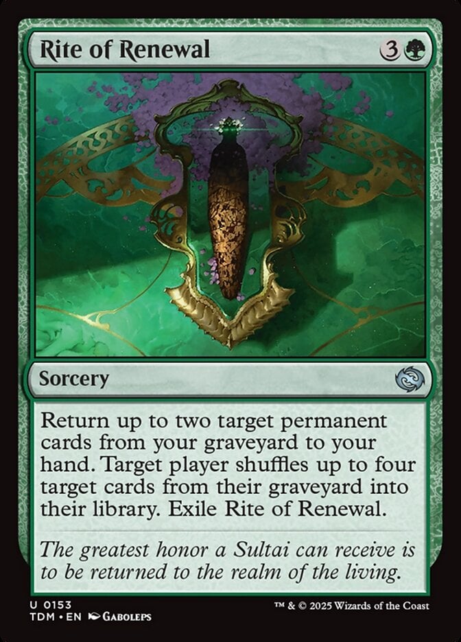 Rite of Renewal Tarkir: Dragonstorm | Magic | CardTrader