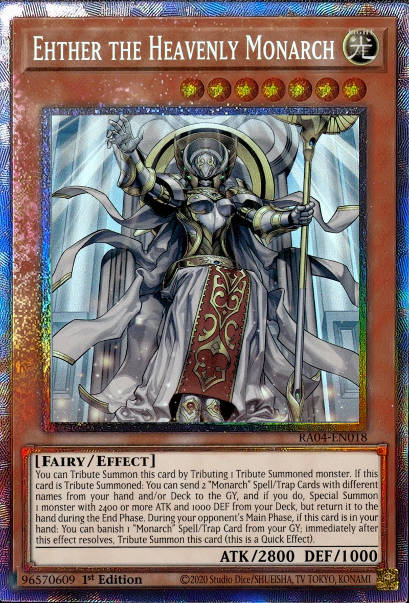 Ehther the Heavenly Monarch Quarter Century Stampede | Yu-Gi-Oh ...