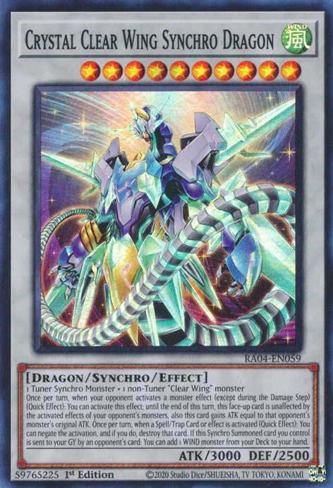 Crystal Clear Wing Synchro Dragon Quarter Century Stampede | Yu-Gi-Oh ...