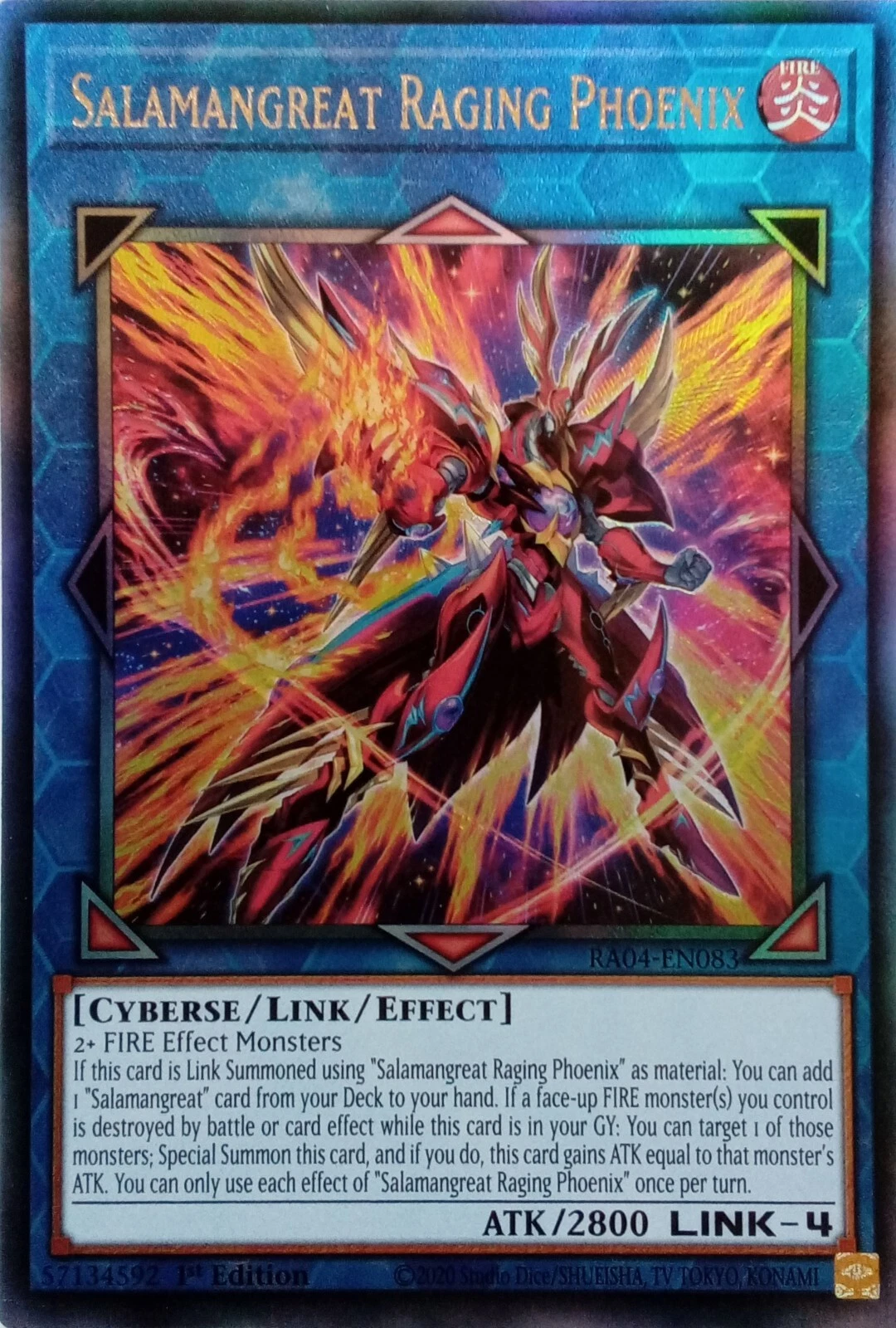 Salamangreat Raging Phoenix Quarter Century Stampede | Yu-Gi-Oh ...