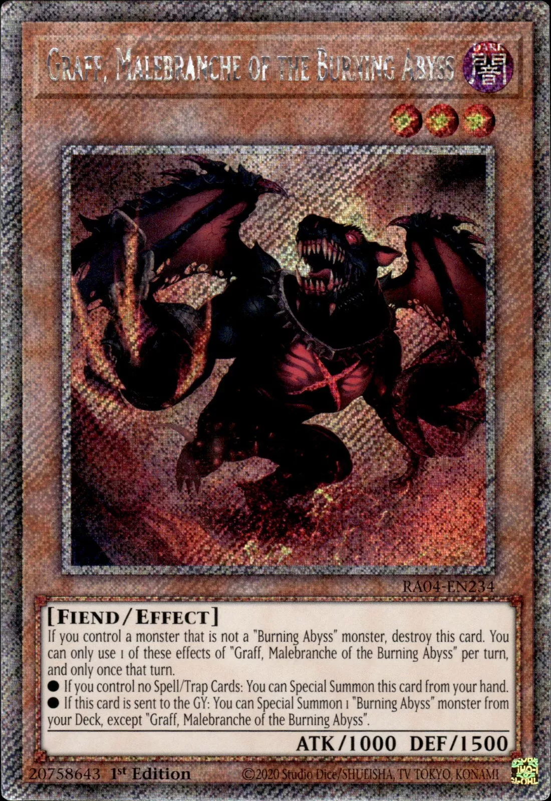 Graff, Malebranche of the Burning Abyss Quarter Century Stampede | Yu-Gi-Oh! | CardTrader