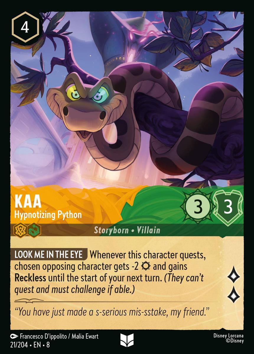 Kaa - Hypnotizing Python Reign of Jafar | Lorcana | CardTrader