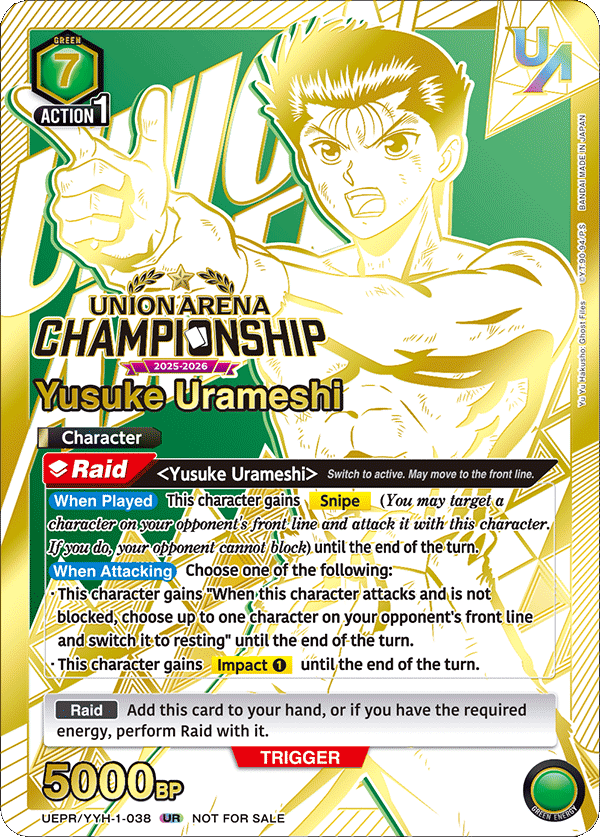 Yusuke Urameshi Union Arena Championships Promo | Union Arena | CardTrader