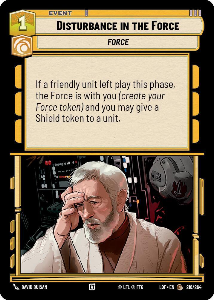 Disturbance in the Force Legends of the Force | Star Wars | CardTrader