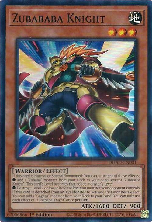 Zubababa Knight Duelist’s Advance | Yu-Gi-Oh! | CardTrader