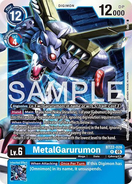 MetalGarurumon BT-22: Cyber Eden | Digimon | CardTrader