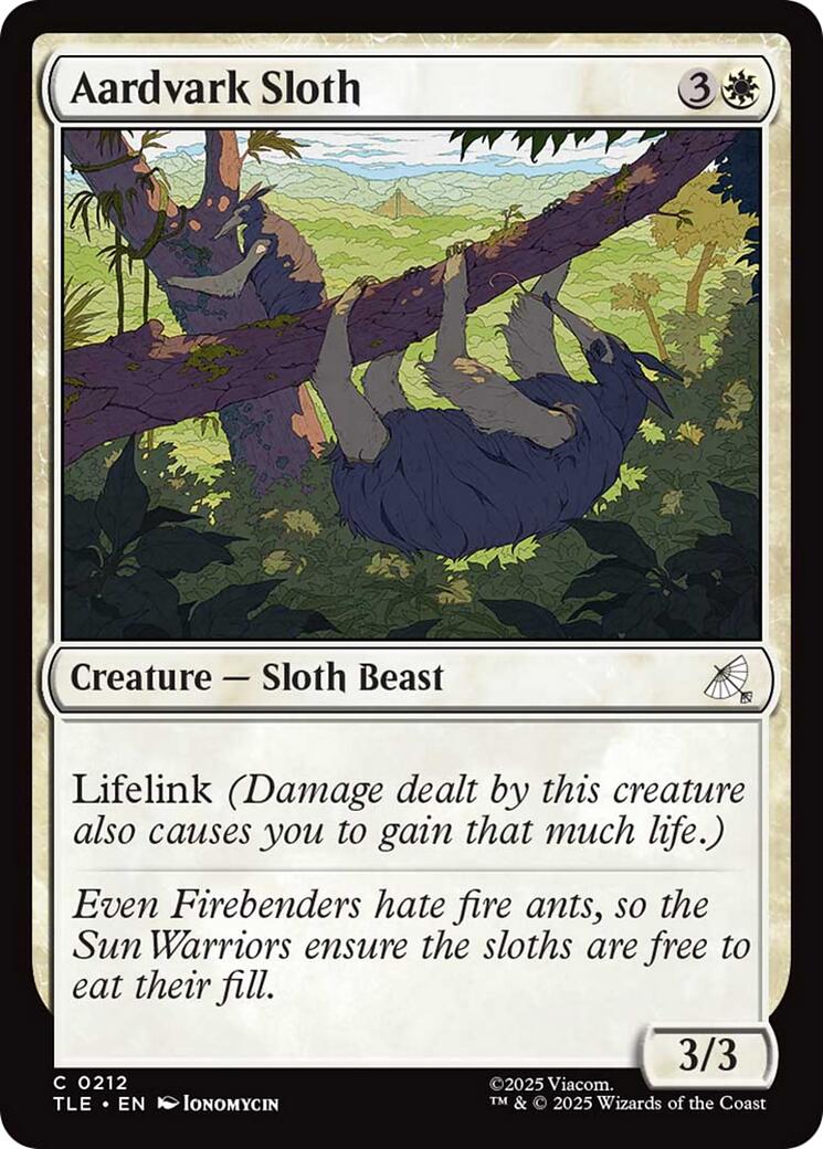 Aardvark Sloth Avatar: The Last Airbender Eternal | Magic | CardTrader