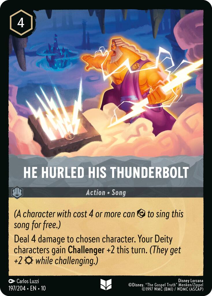 He Hurled His Thunderbolt Whispers in the Well | Lorcana | CardTrader