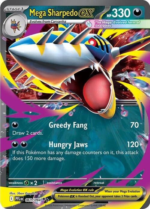 Mega Sharpedo ex Phantasmal Flames | Pokémon | CardTrader