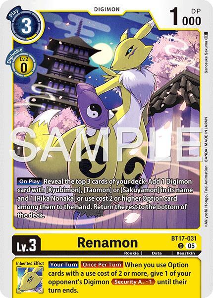 Renamon ST-22: Advanced Deck: Amethyst Mandala | Digimon | CardTrader