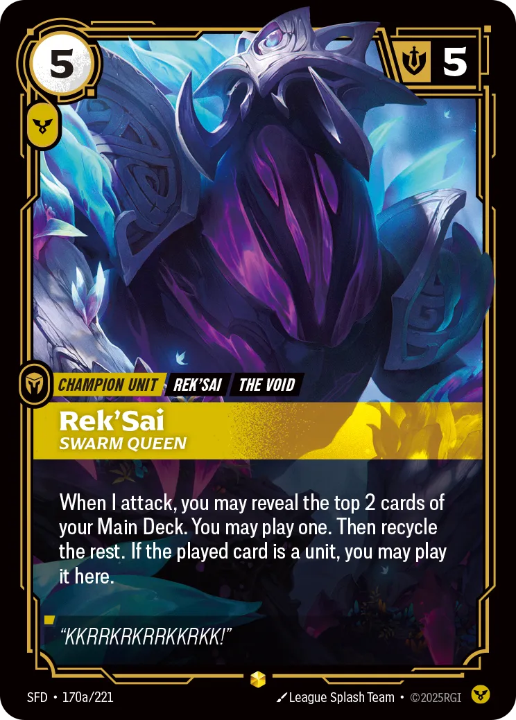 Rek'Sai - Swarm Queen Spiritforged | Riftbound | CardTrader