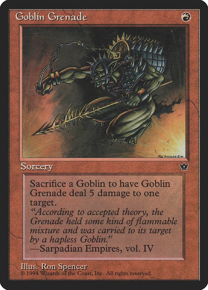 Goblin Grenade Fallen Empires | Magic | CardTrader