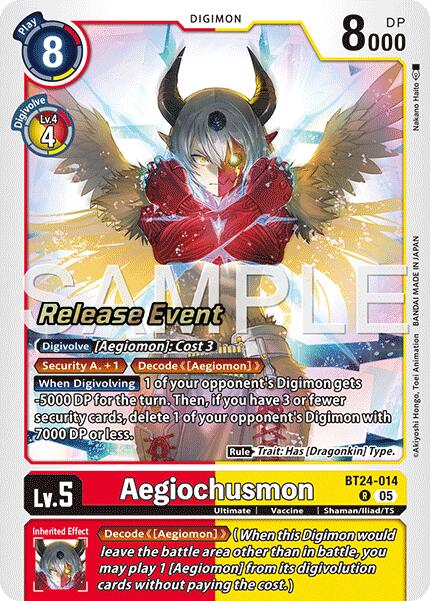 Aegiochusmon BT-24: Prerelease Promos | Digimon | CardTrader