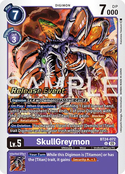 SkullGreymon BT-24: Prerelease Promos | Digimon | CardTrader