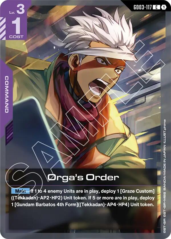 Orgas Order GD-03: Steel Requiem | Gundam | CardTrader