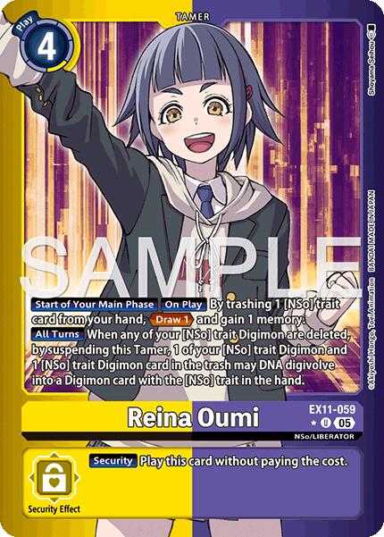 Reina Oumi EX-11: Extra Booster Dawn of Liberator | Digimon | CardTrader