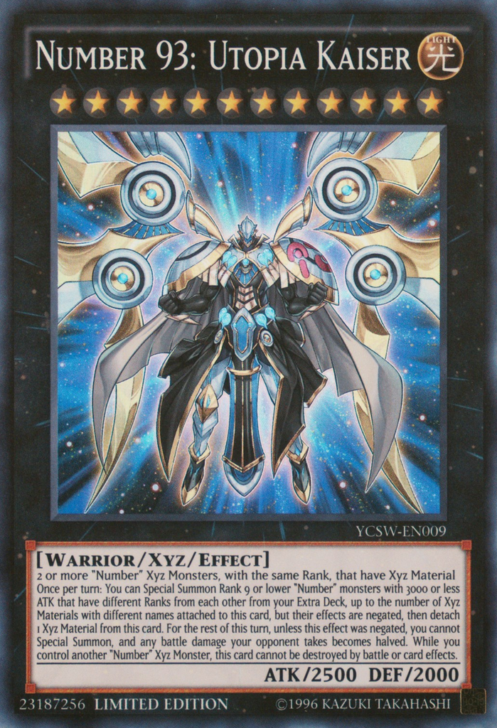 Number 93: Utopia Kaiser Yu-Gi-Oh! Championship Series Prize Cards | Yu ...