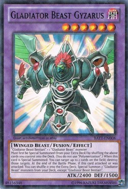 Gladiator Beast Gyzarus Battle Pack Tournament Prize Cards | Yu-Gi-Oh ...