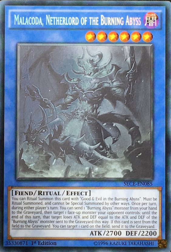 Malacoda, Netherlord of the Burning Abyss Secrets of Eternity | Yu-Gi ...